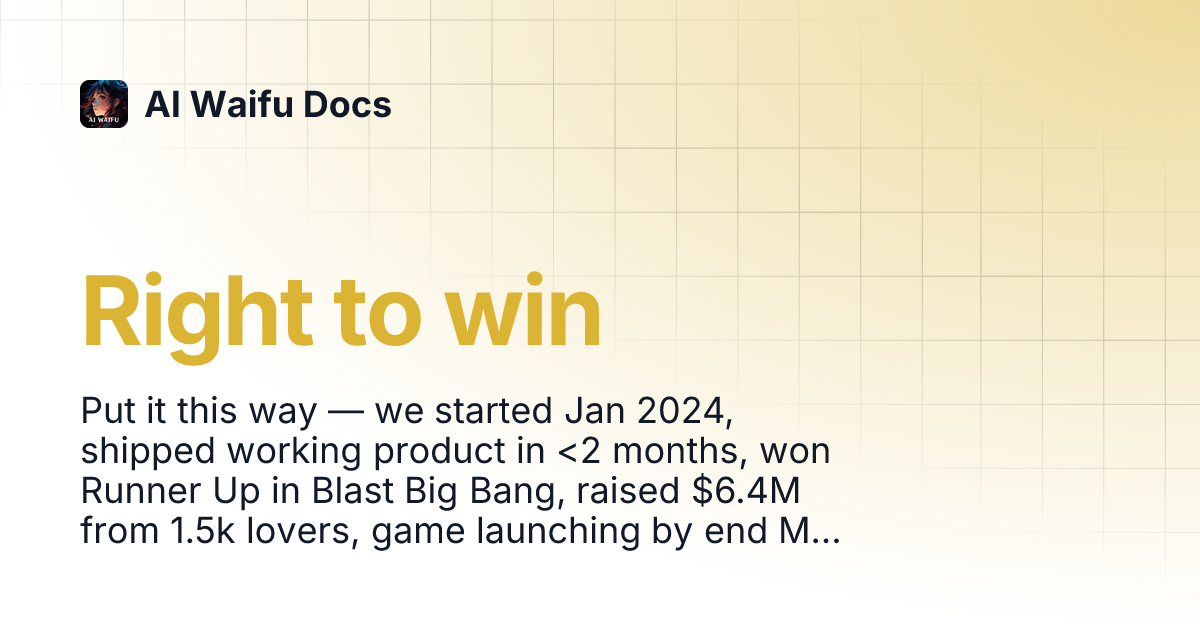 Right to win | AI Waifu Docs
